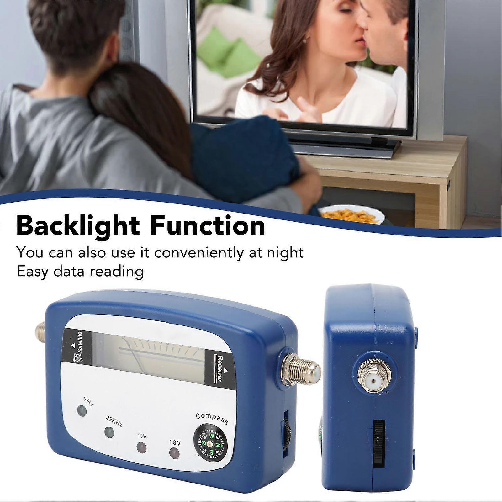 Tv Signal Finder Backlight Mini Tv Antenna Signal Strength Meter With 4 ...