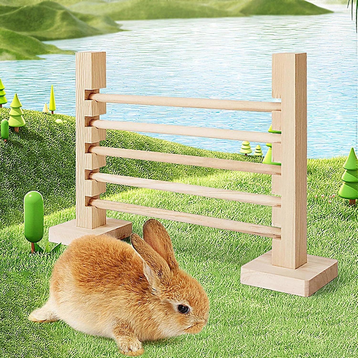 Rabbit Agility Training Bar, Height Adjustable Rabbit Bar, Wooden ...