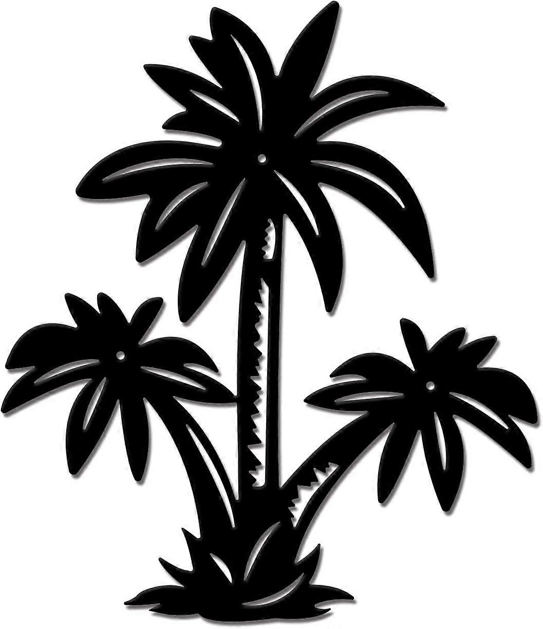 Metal Wall Art Coconut Tree Art Wall Decor Hanging Plaques Ornaments ...
