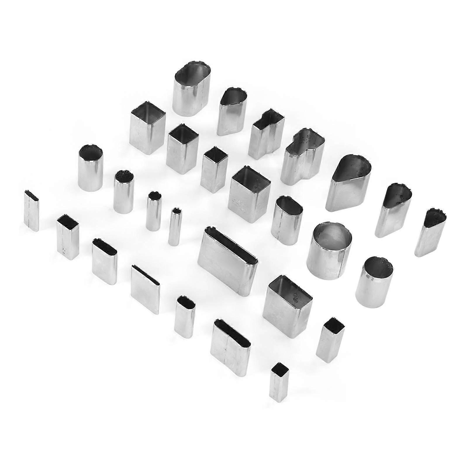 28 Shape Style Hollow Punch Cutter Set Rectangular High Carbon Steel ...