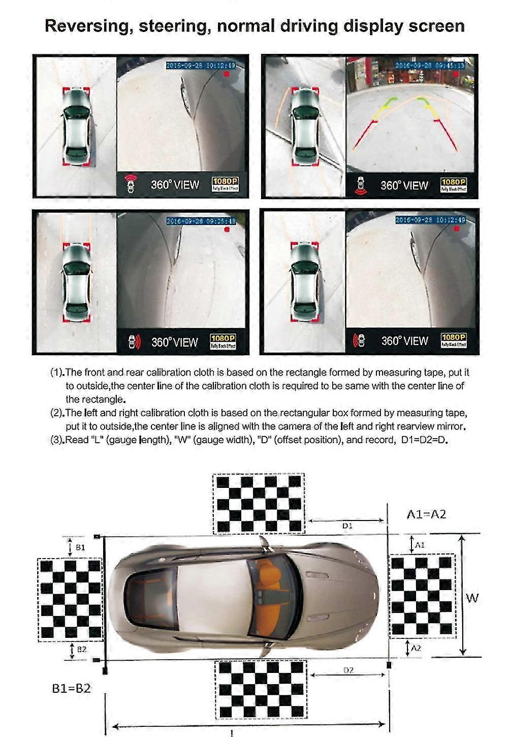 2D hd 360 dvr car surround view monitoring system bird view system 4 ...