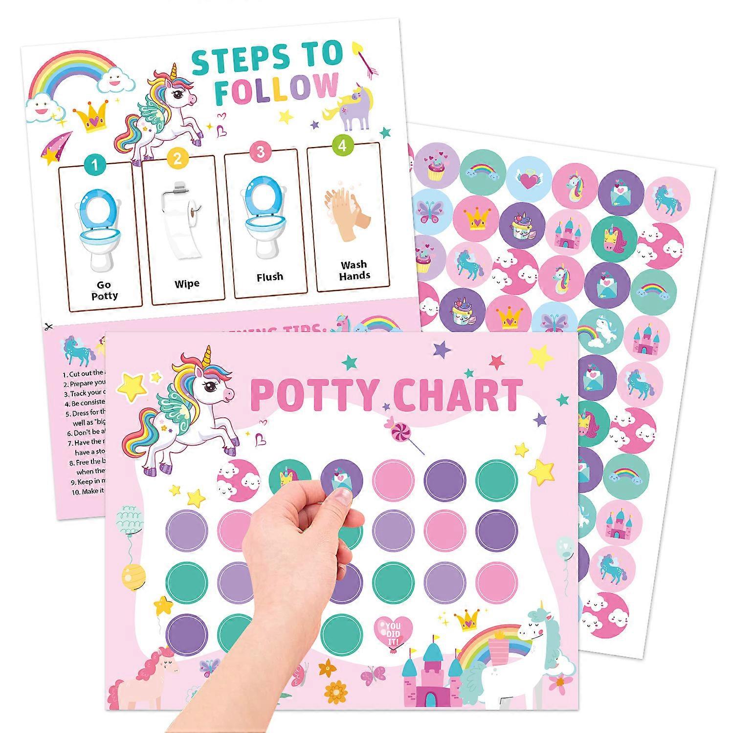 Potty Training Chart for Toddler sticker Potty Training Sticker Reward ...