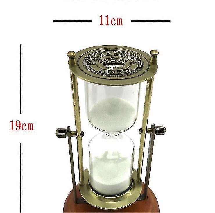 Vintage 15 Minute Hourglass, 360 Rotating Sand Timer Clock, Brass 15 Min Glass For Home, Desk ...