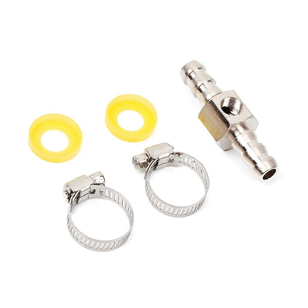 3/8" Fuel Line Fuel Pressure Gauge T-Fitting Adapter Connector with ...