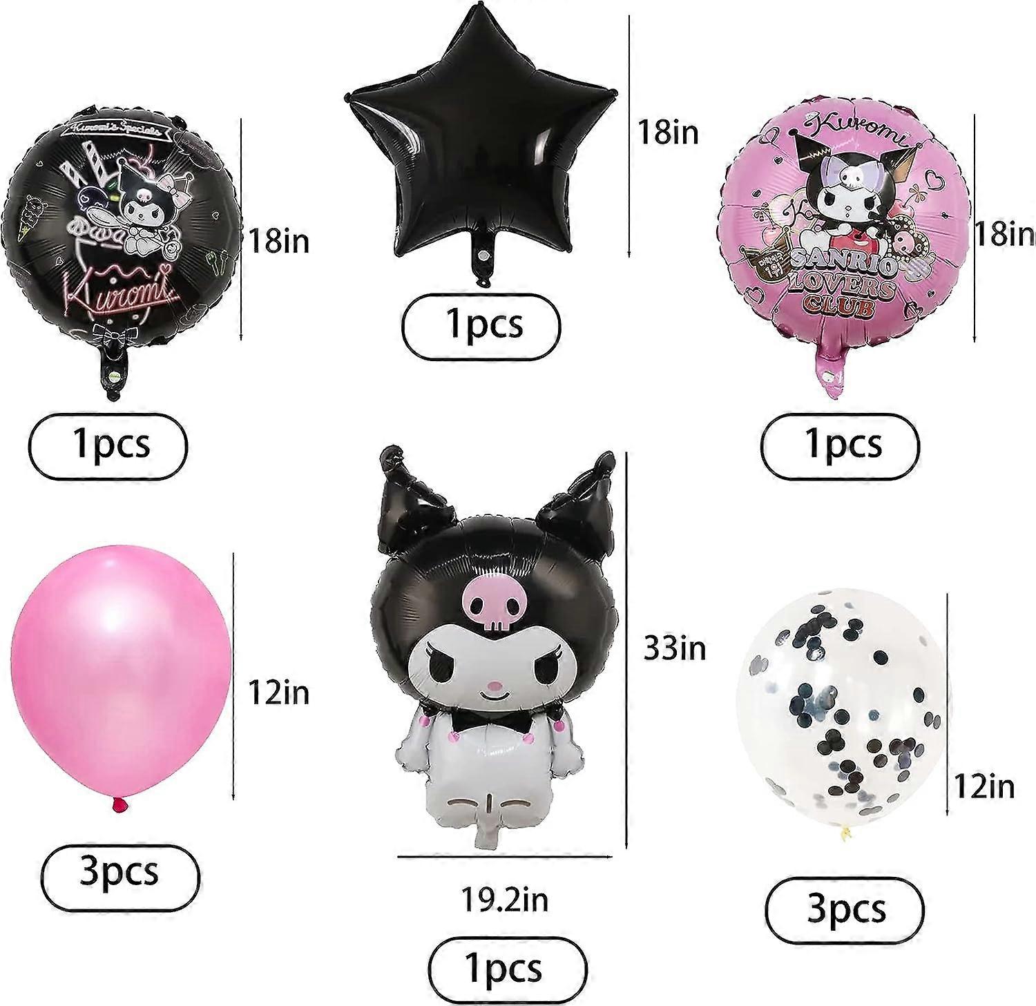 20Pcs Cute Anime Party Decoration Balloons,Aluminum Film Material ...