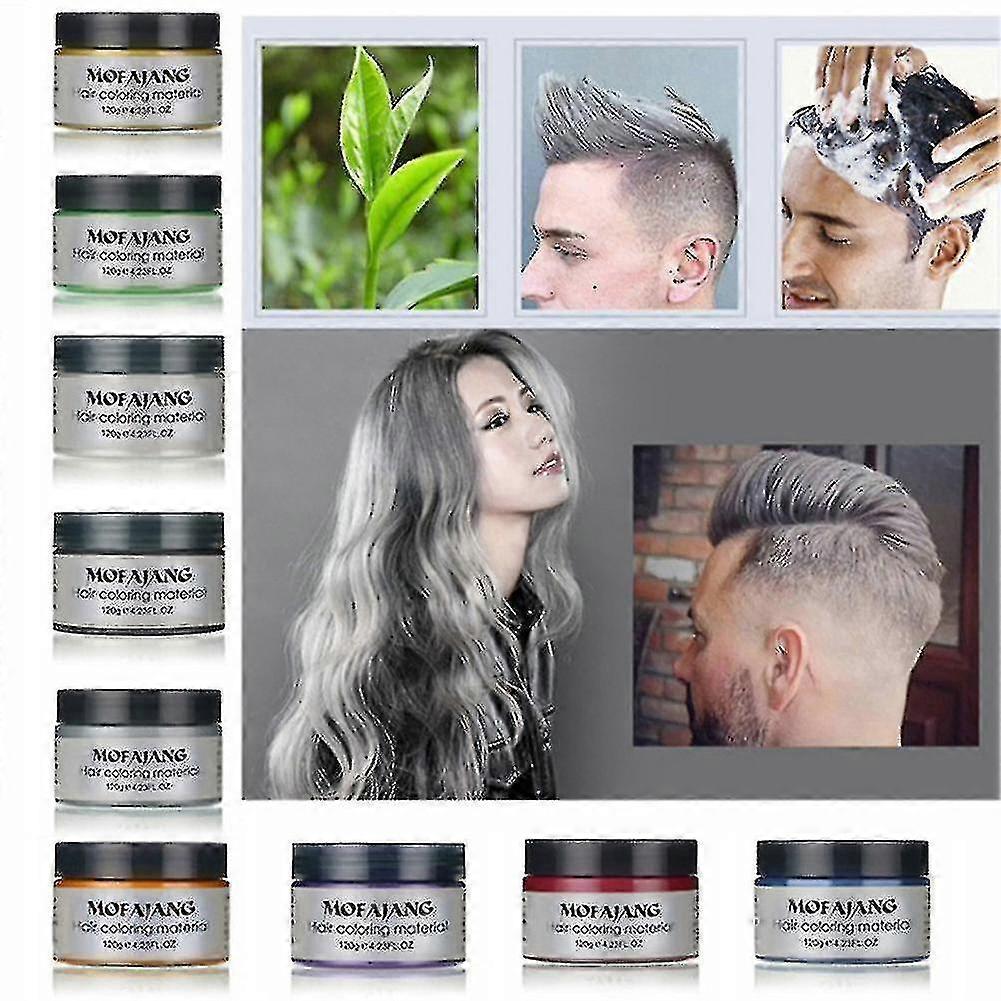 Mofajang 9 Colors Unisex Hair Color Wax Mud Dye Styling Cream Diy ...