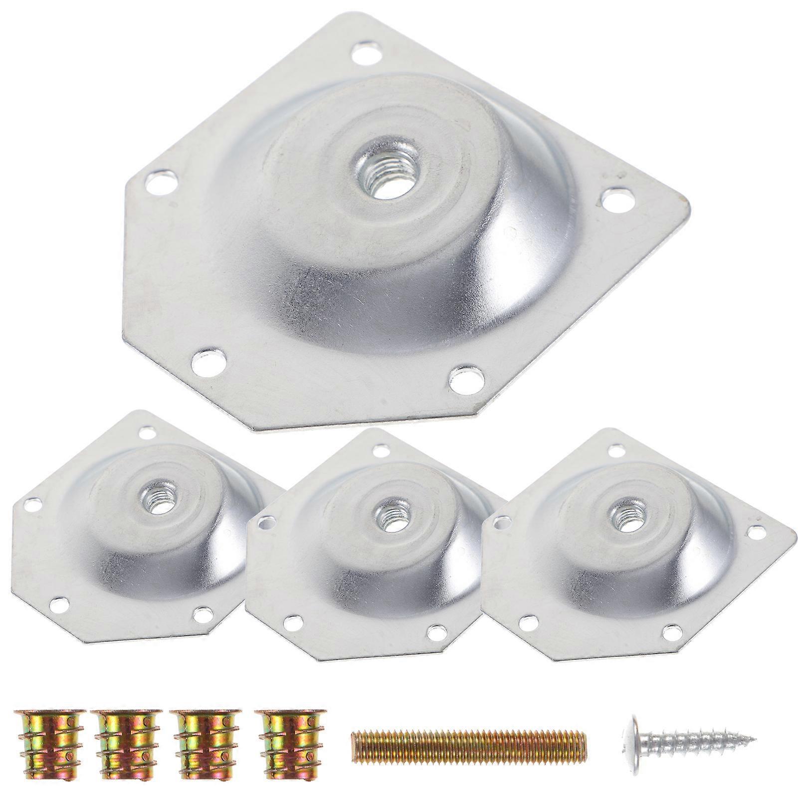 4pcs Angled Legs Fixing Plate Bracket Furniture Table Feet Set Screws ...