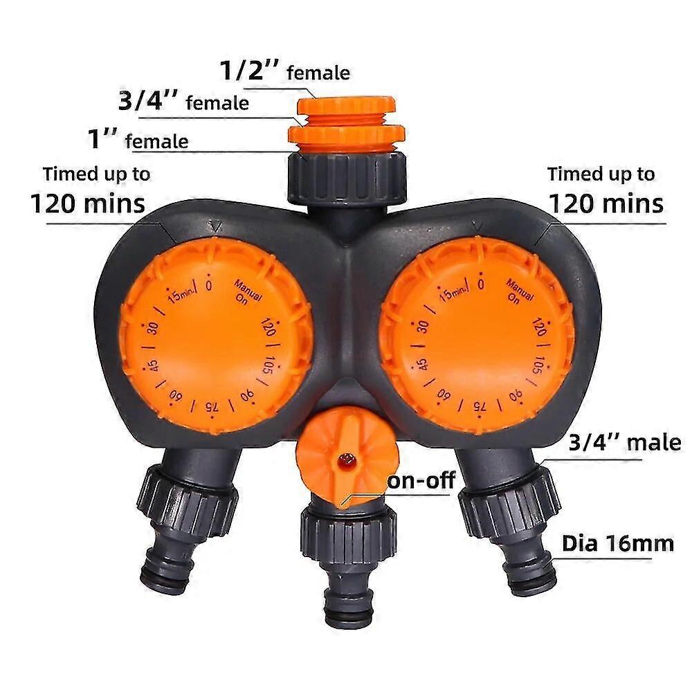Excellent 1/2" 3/4" 1" Mechanical Timer 120 Minutes Manual Controller ...