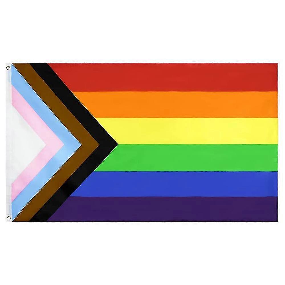 Rainbow Progress Pride Flag, Large Rainbow Gay Pride Flags Banner Outdoor Yard Decorations ...