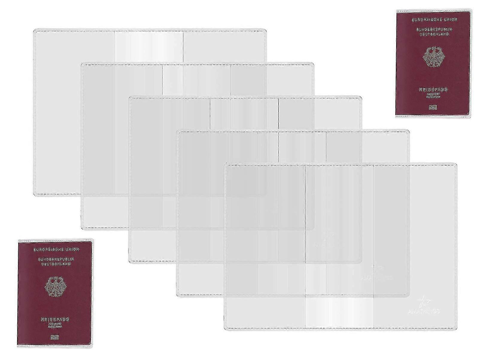 Passport Covers 5 Pack, Clear Plastic Passport Protector, For Standard ...