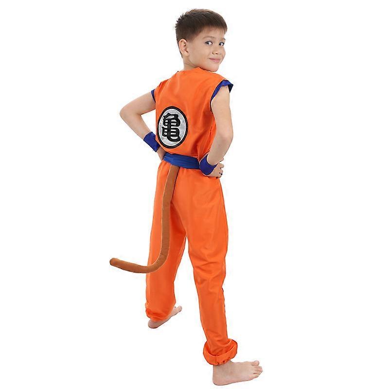 Dragon Ball Costume Son Goku Kids Tail Set Japanese Anime Cosplay ...