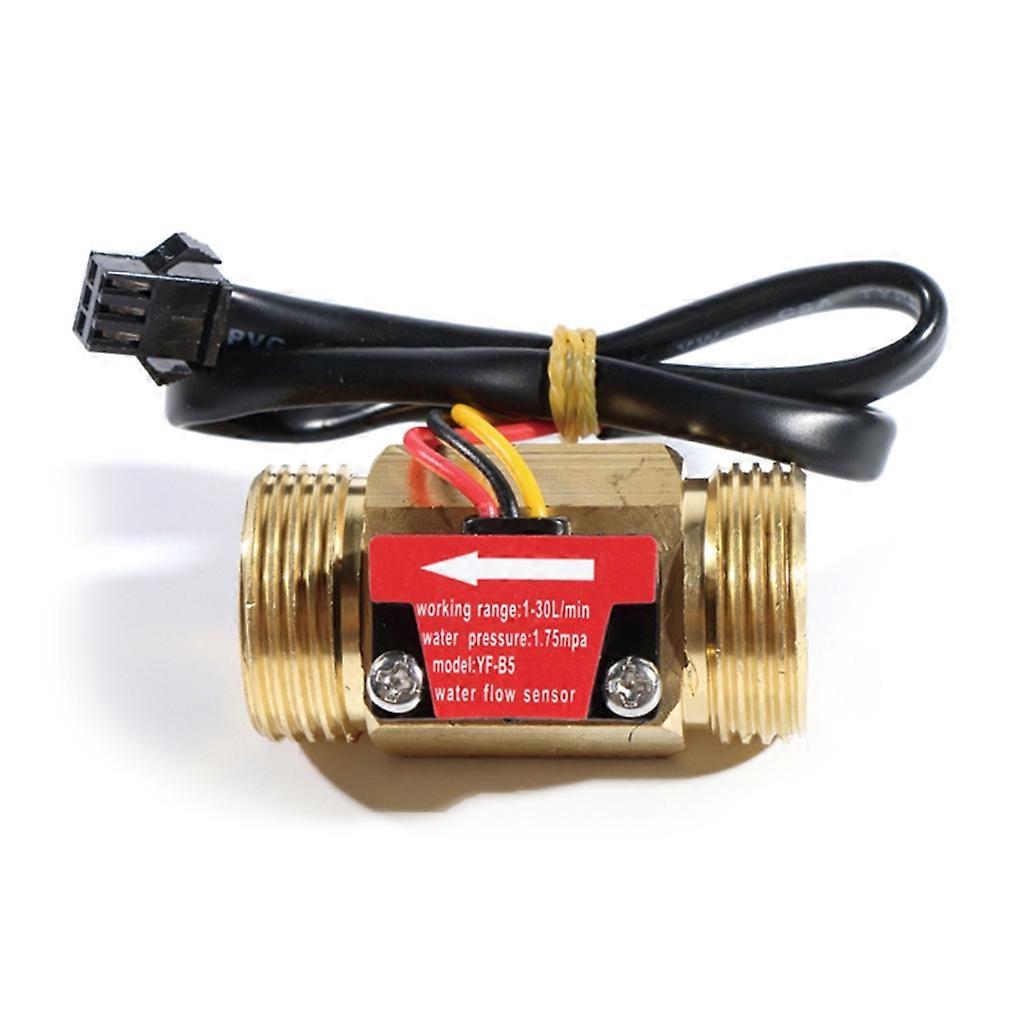G3/4" Male Thread Brass Water Flow Sensor Hall Effect Sensor Switch ...