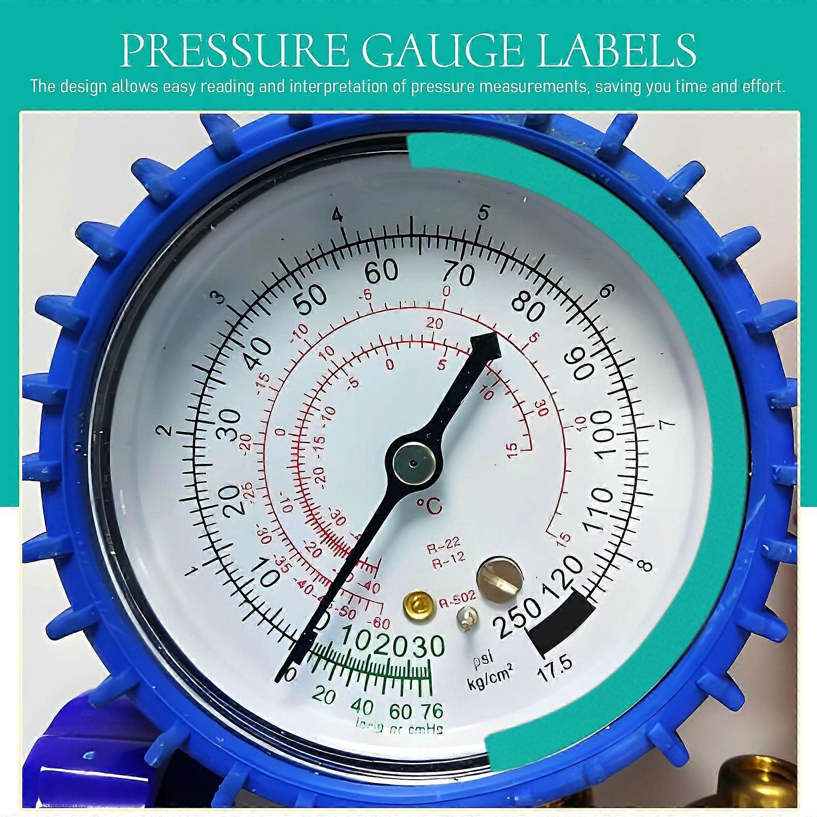 7 Sheets Pressure Gauge Stickers Adhesive Pressure Gauge Decals ...