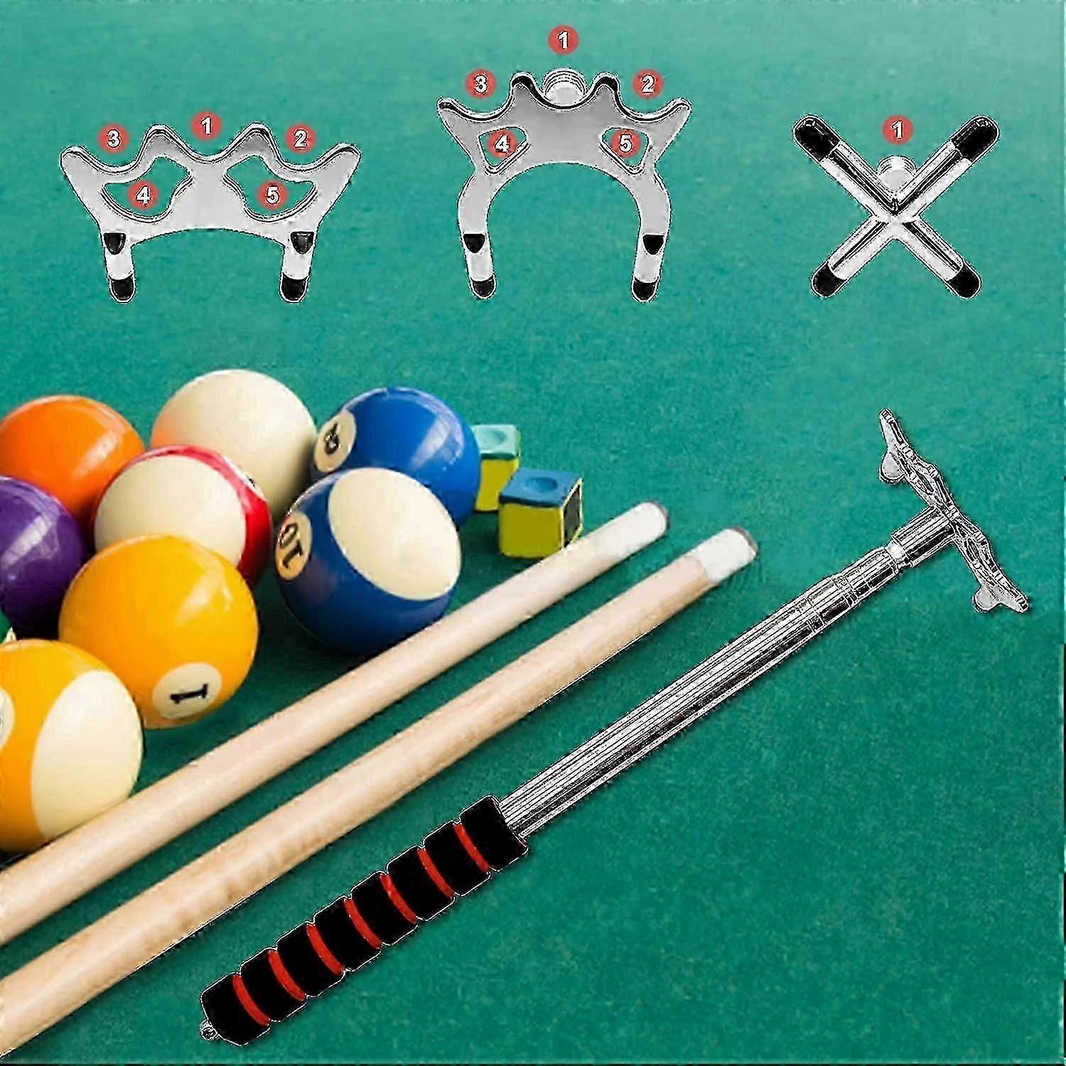 WXH Retractable Billiards Cue Stick Bridge Snooker Pool Cue Bridge With ...