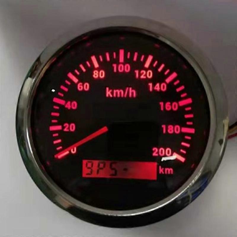85mm 200KM/H GPS Speedometer 9-32V with Red Odometer for Cars | Fruugo UK
