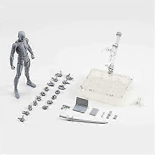 Artists Sketch Movable Limb Action Figure Model with Display Base and ...