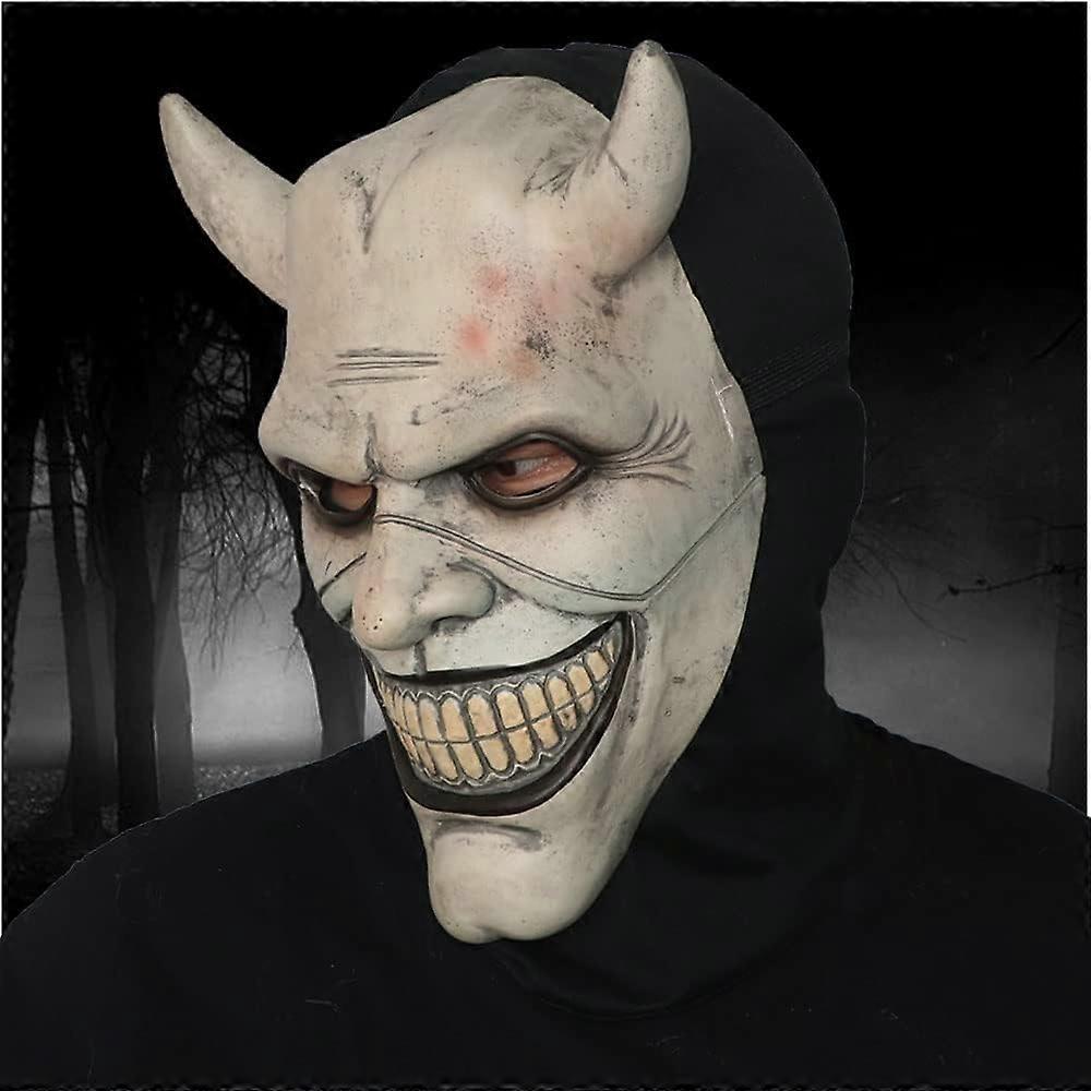 Cosplay Mask Light Grey Phone Mask Horror Film Mask Men's Costume Mask ...