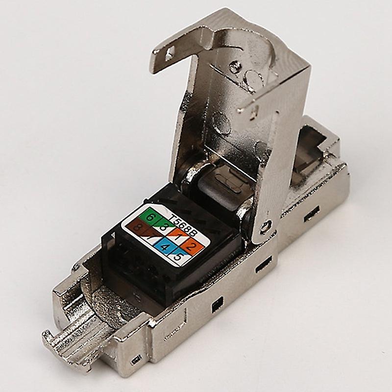 10Pcs/lot Tool-free Shielded Rj45 Cat 7 Termination Plug Cat7 Plug ...