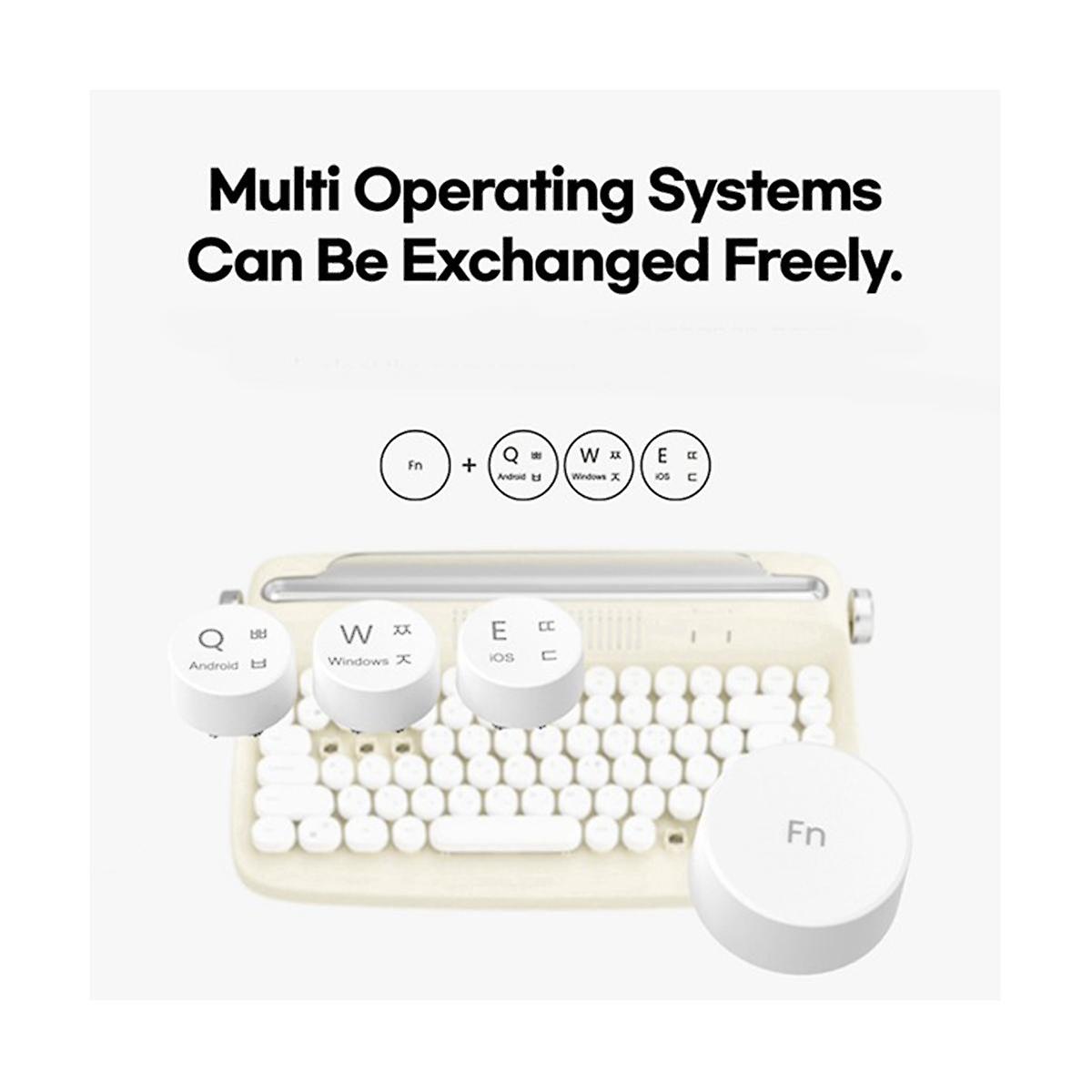 Bluetooth Wireless Keyboard Office Typewriter Mechanical Feel Tablet ...