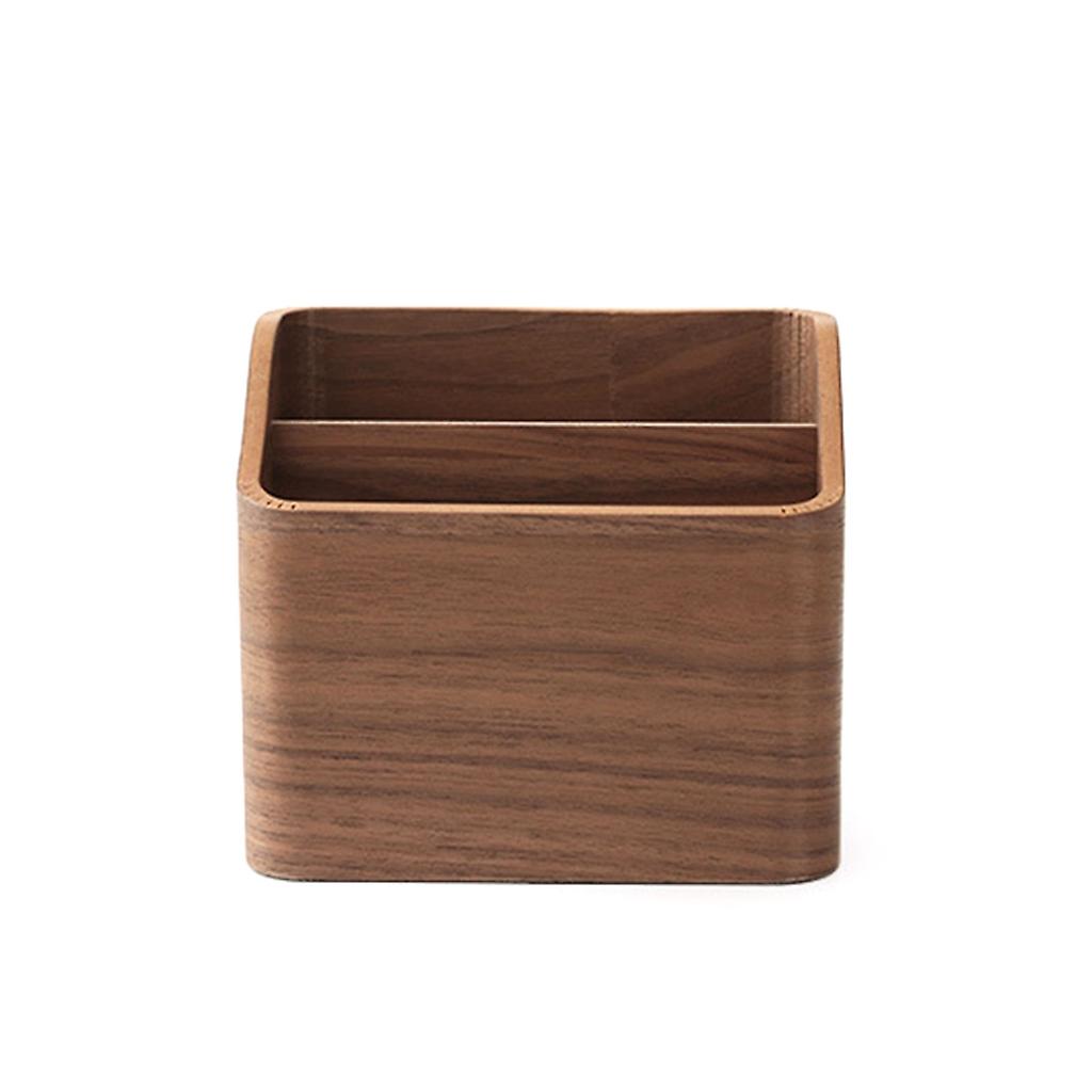 Wood Remote Control Holder Caddy Organizer Desktop Storage with 2 ...