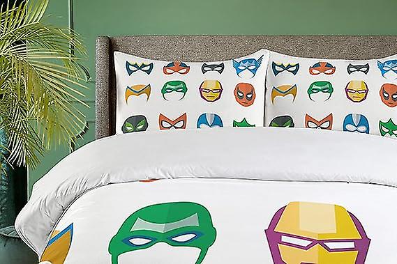 Superhero Duvet Cover Set Cartoon Bedding Set With Pillowcasetwin Size ...