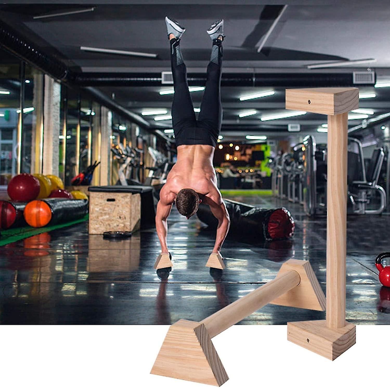 Set Of 2 Wood Parallette Set, Push Up Bars, Push Up Stand, Handstand ...