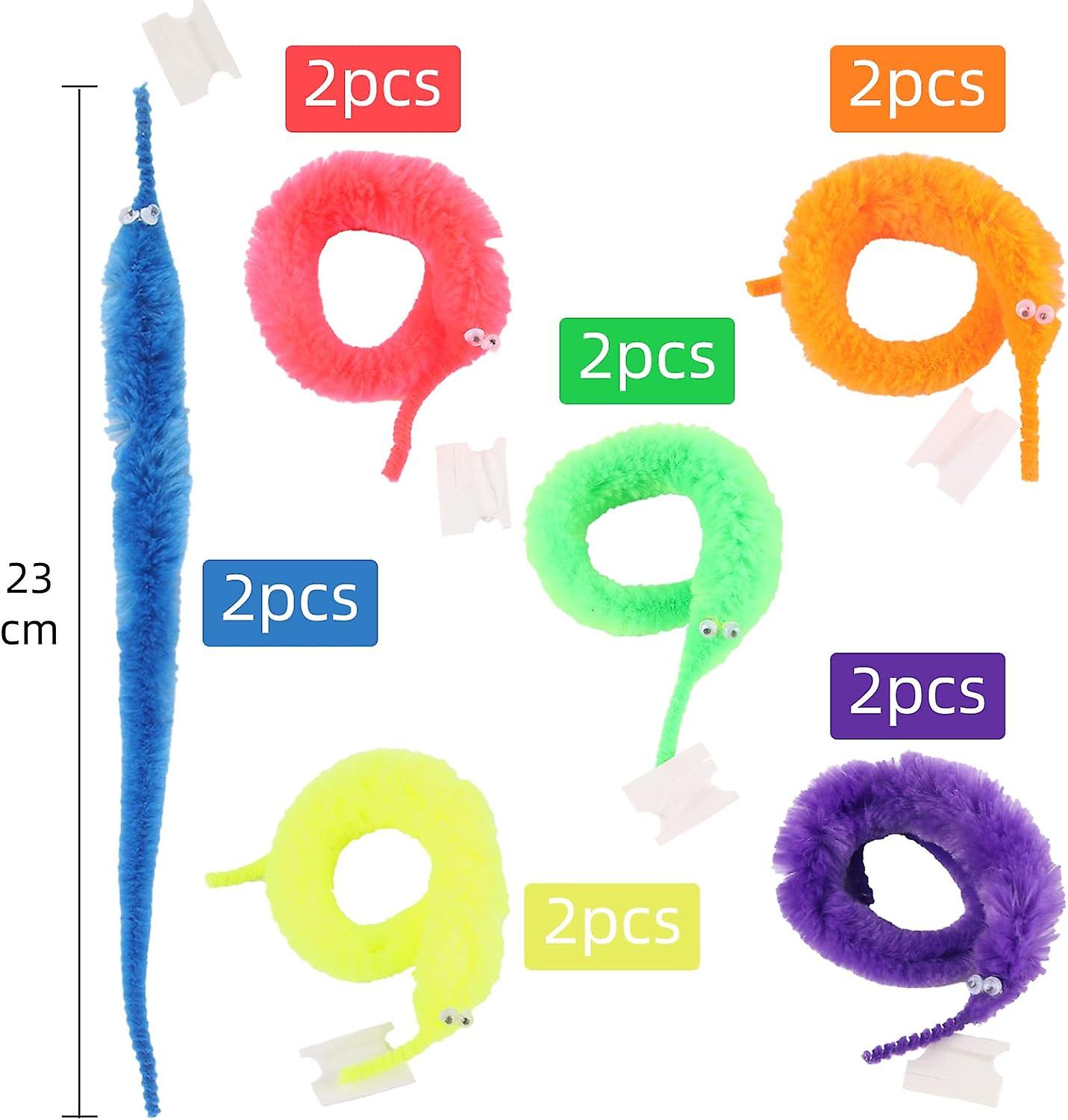 Magic Worm Toys, 12 Pcs Magic Caterpillars, Magic Fuzzy Worm, Win ...