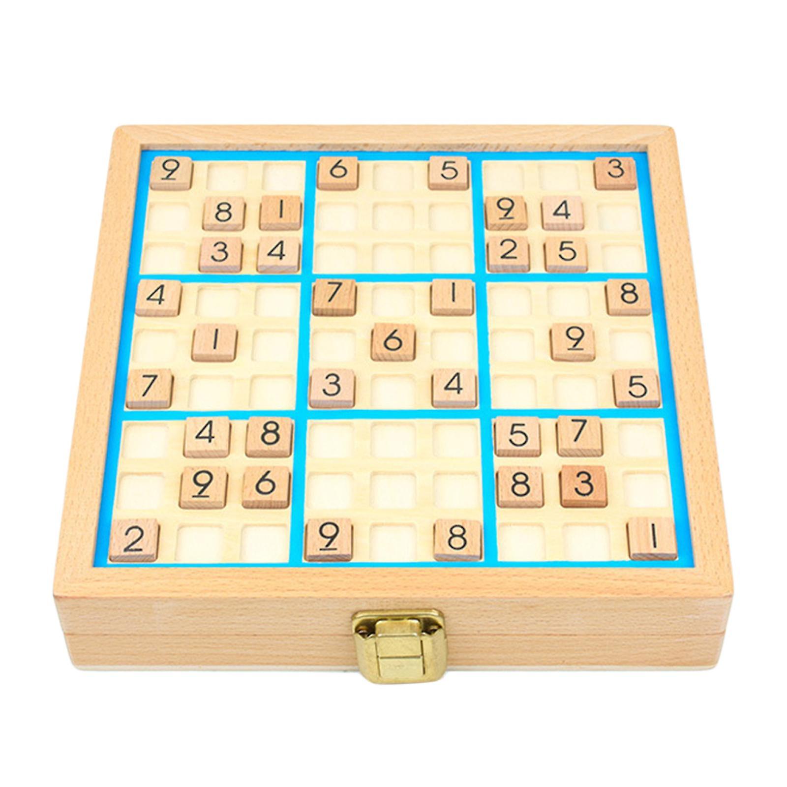 Sudoku Board Game Wooden Sudoku Game Board with Number Tiles ...
