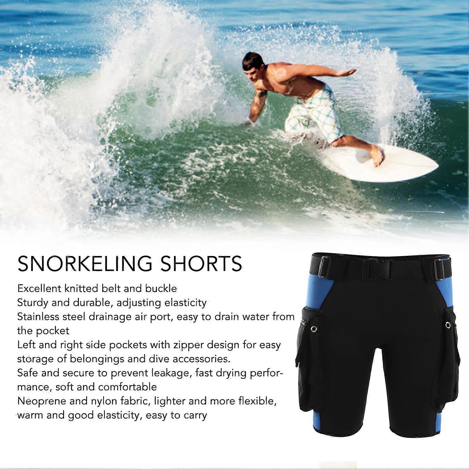 Swimming Snorkeling Diving Shorts With Pockets Stainless Steel Air ...