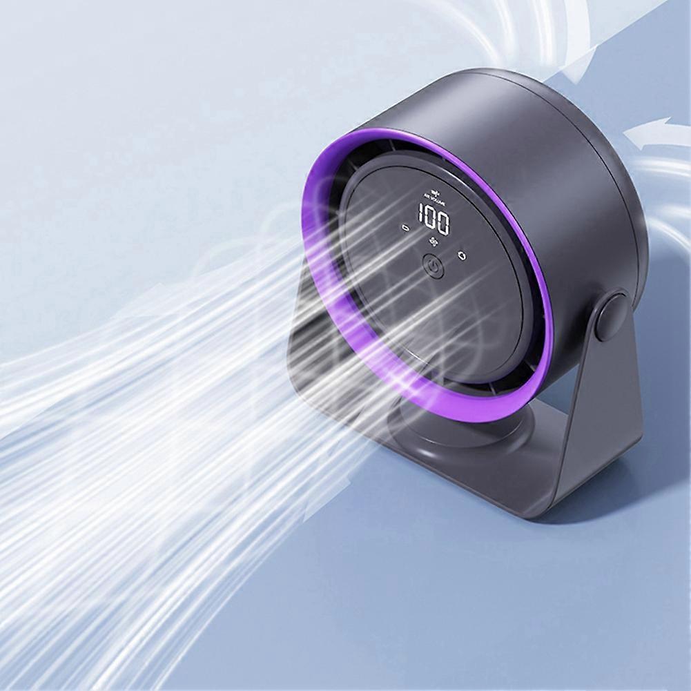 Silent Desktop Electric Fan 360 Rotation Home Office USB Charging ...