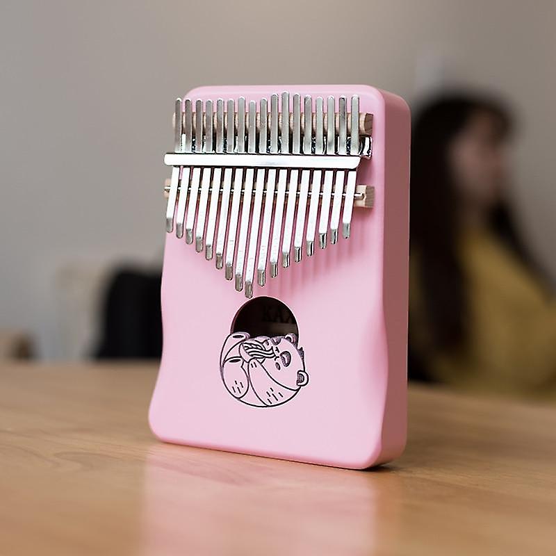 Kalimba 17 key thumb piano cute cartoon pink girl gift musical ...