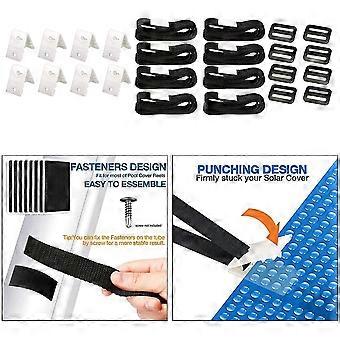 Pool Solar Cover Reel Attachment Kit, Pool Cover Clips, Include 8 Nylon ...