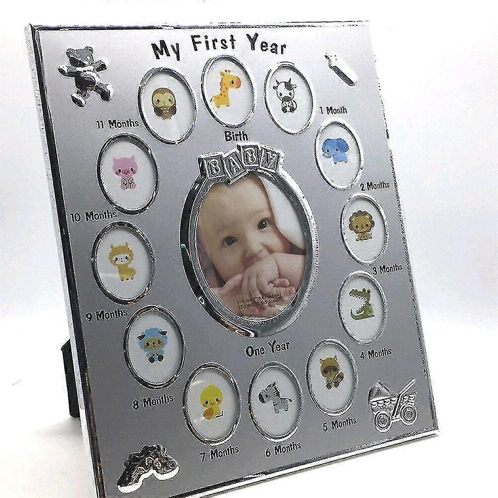 Metal Smile Photo Frame Kids Decorations From 1 To 12 Year Photo Frame ...