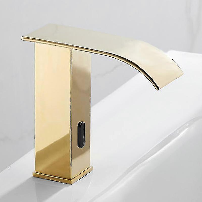 Smart Automatic Motion Sensor black Gold bathroom Water Tap Electric ...