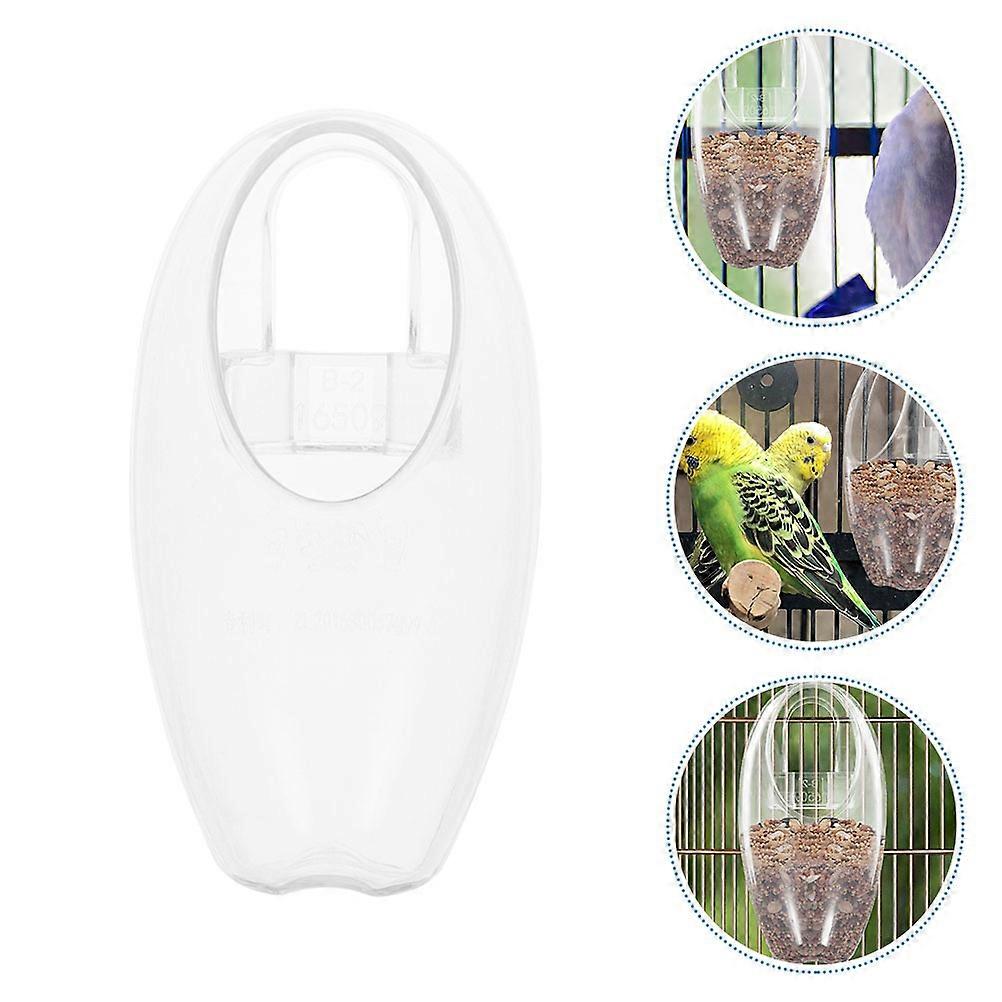 2pcs Clear Bird Feeder Cage Small Food Feeder Bird Feeder Plastic Food ...