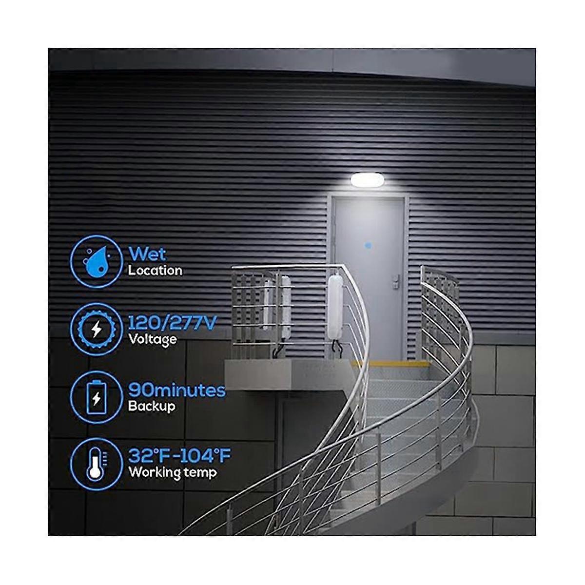 Garden Waterproof Emergency Light Led Double-headed Emergency Light ...