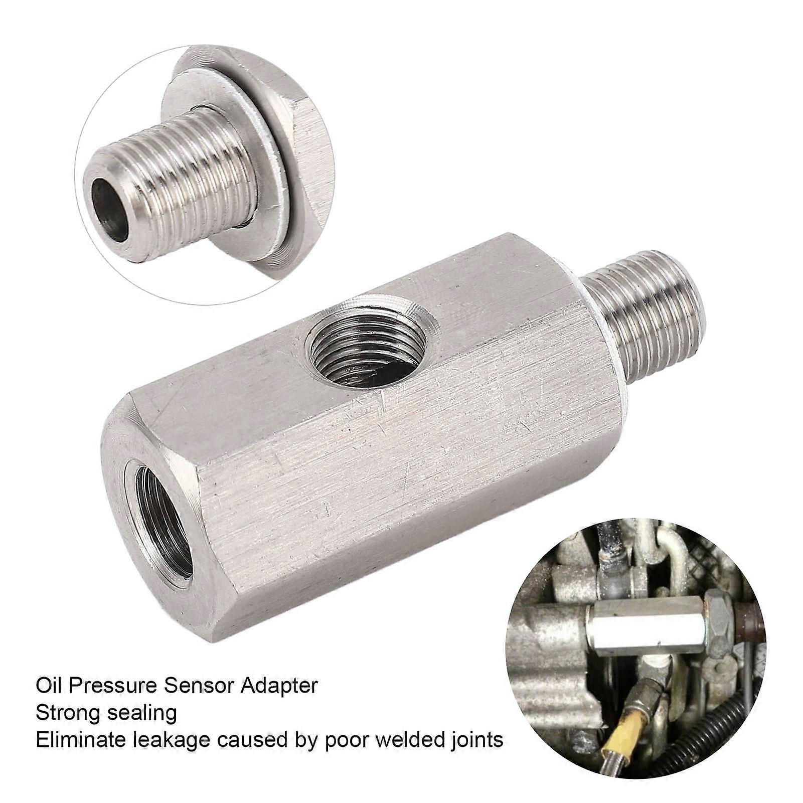 M10x1.0 Oil Pressure Sensor Tee to M10 Adapter Turbo Supply Feed Line ...