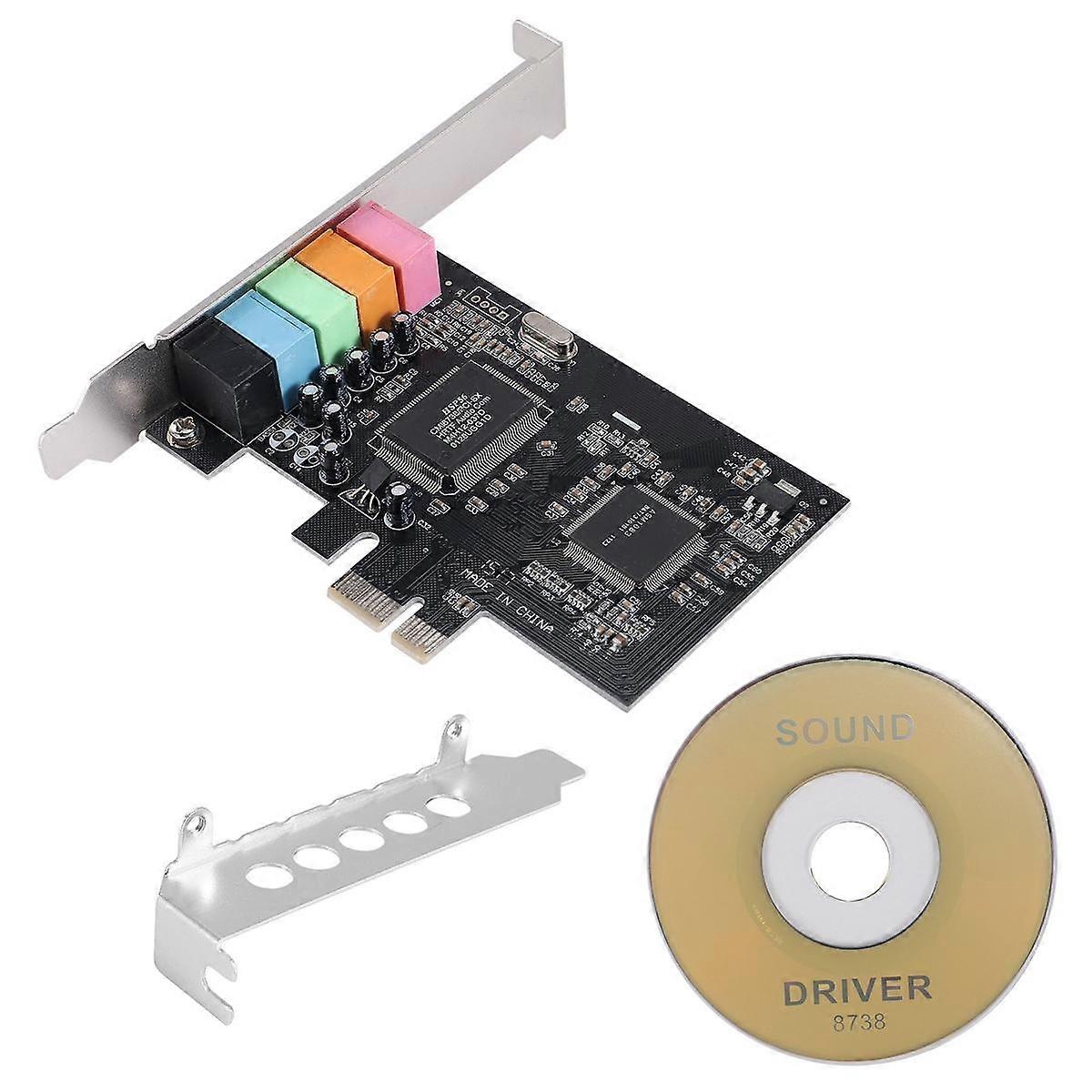 PCIe Sound Card 5.1, PCI Surround Card 3D Stereo Audio with High Sound ...