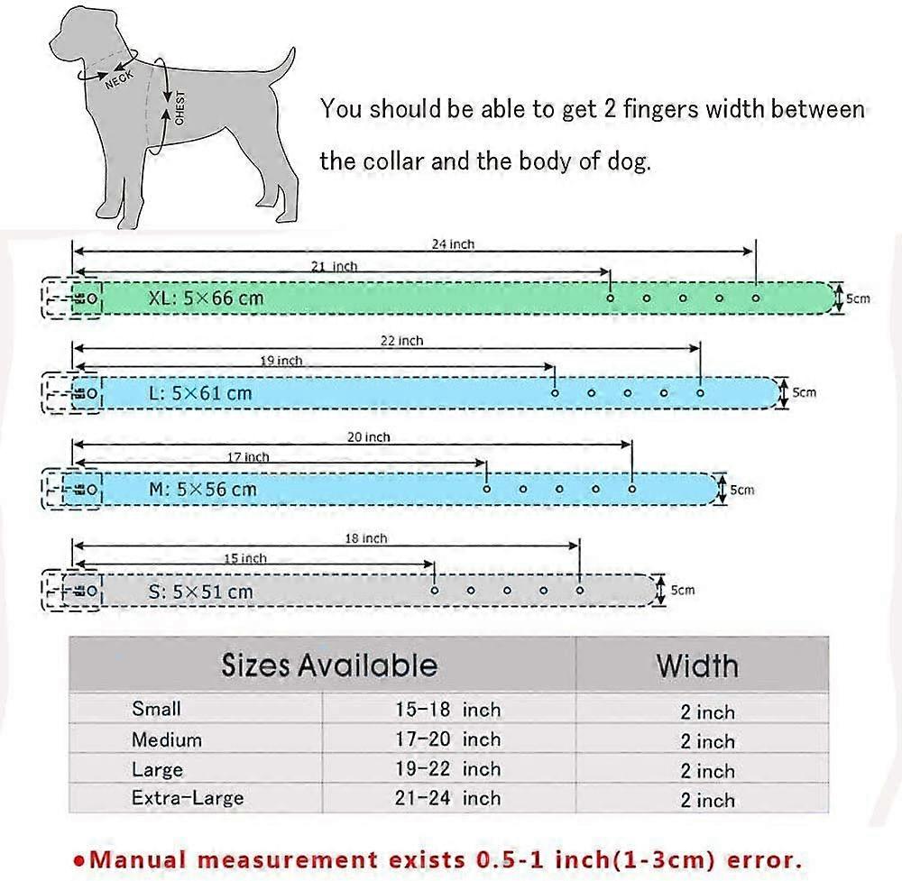 Sharp Spiked Studded Dog Collar 2 Inch Width Stylish Leather Dog ...