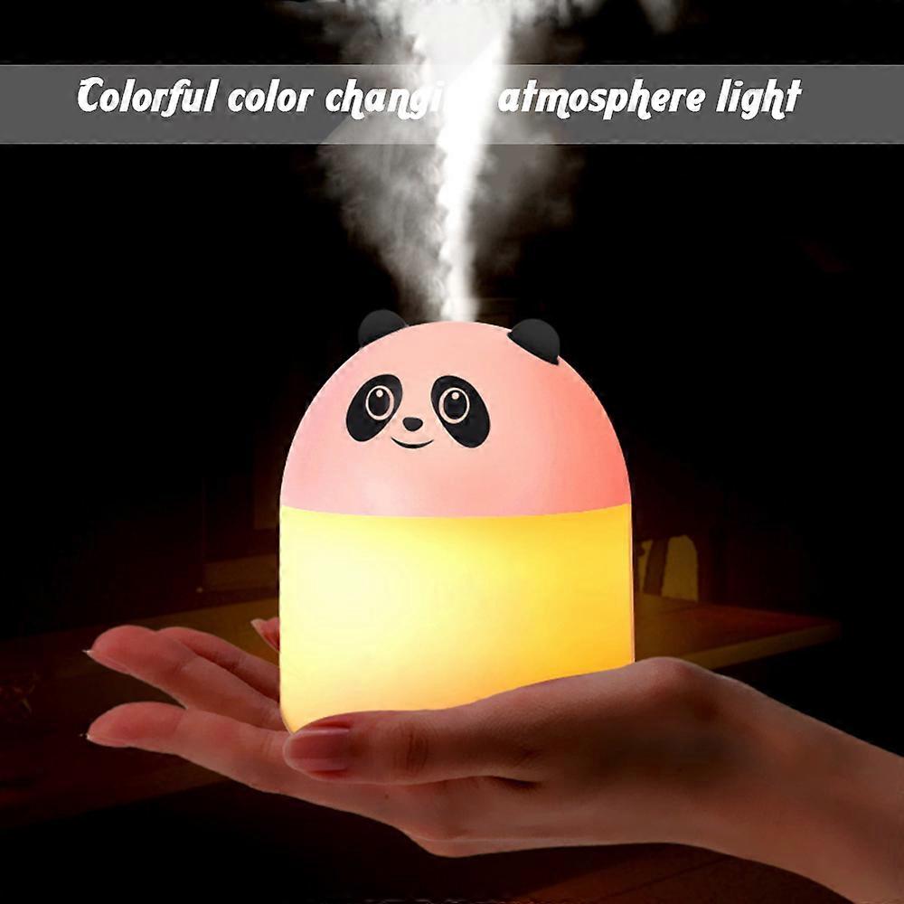 USB Colorful Light Air Humidifier Mini Cute Panda Aromatherapy Diffuser ...