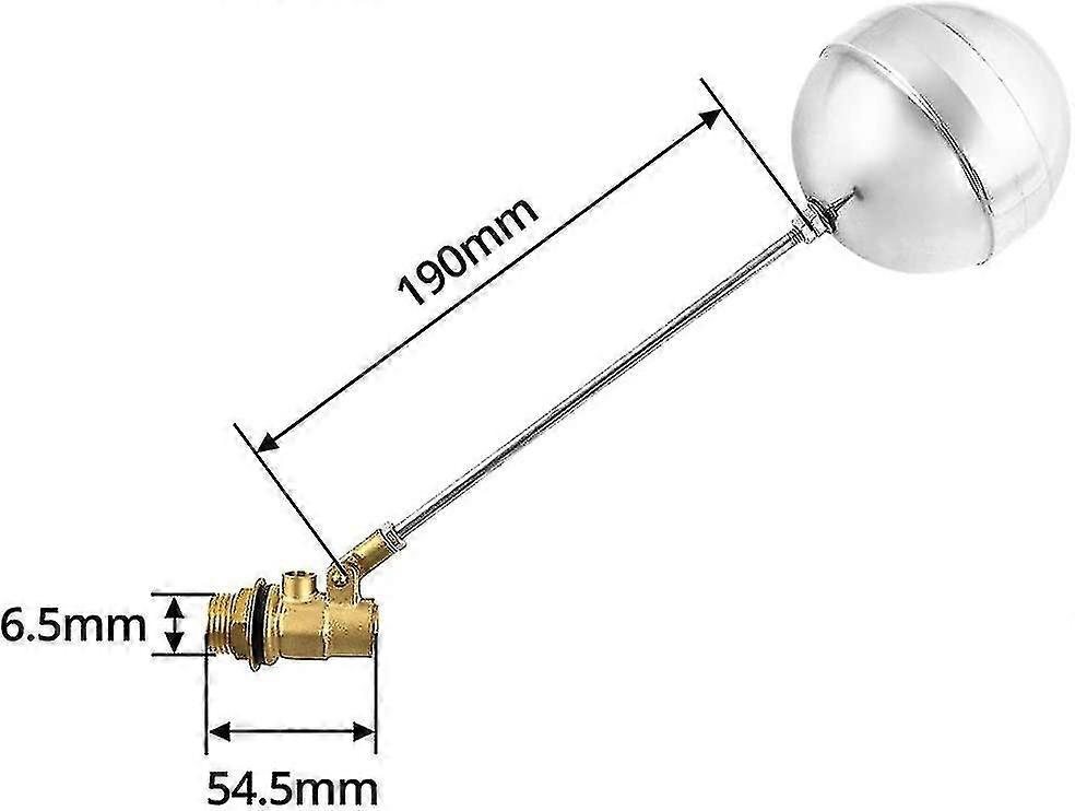 G1/2" Dn15 Stainless Steel Floating Ball Valve , Float Sensor Switch ...
