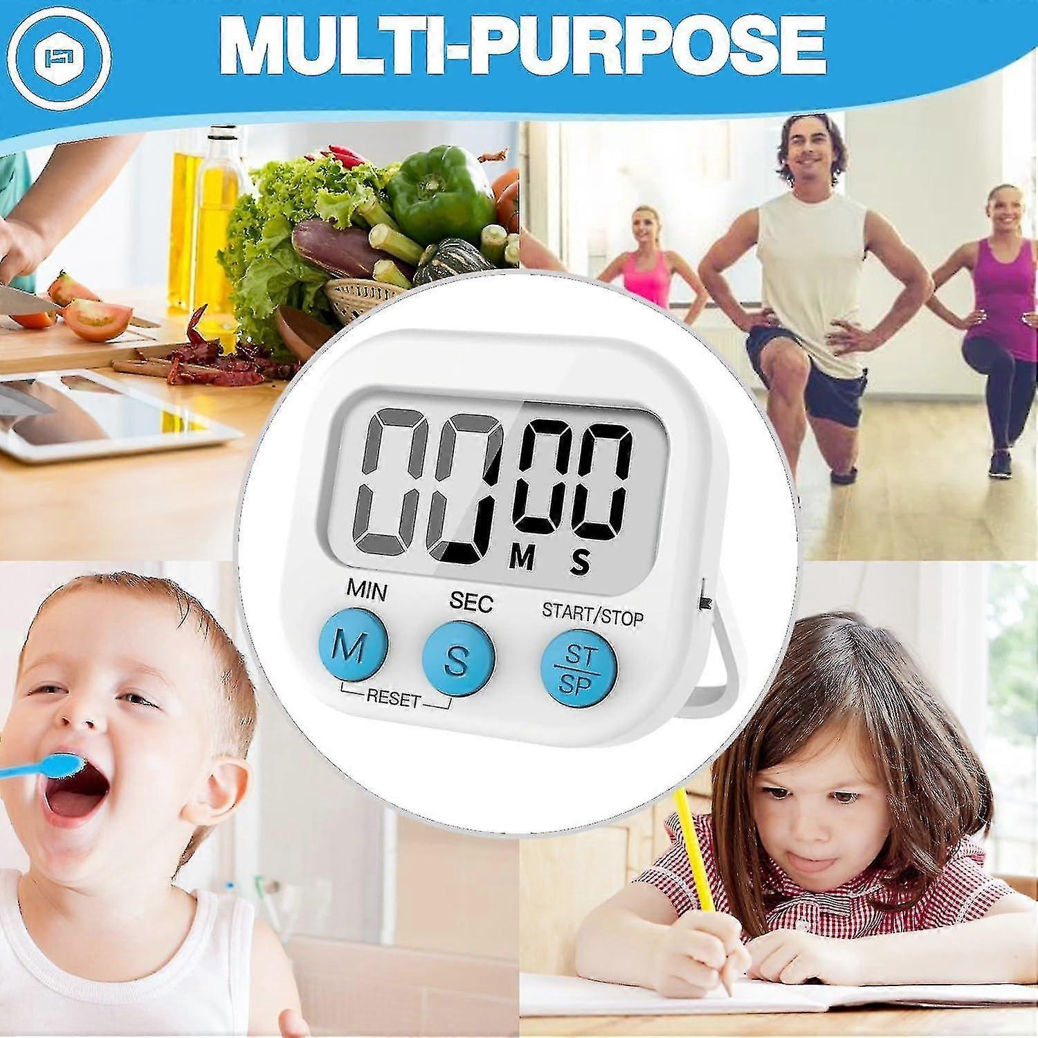 4-pack Magnetic Timers: Versatile Countdown And Stopwatch For Kids, Classroom, Parents fo ...