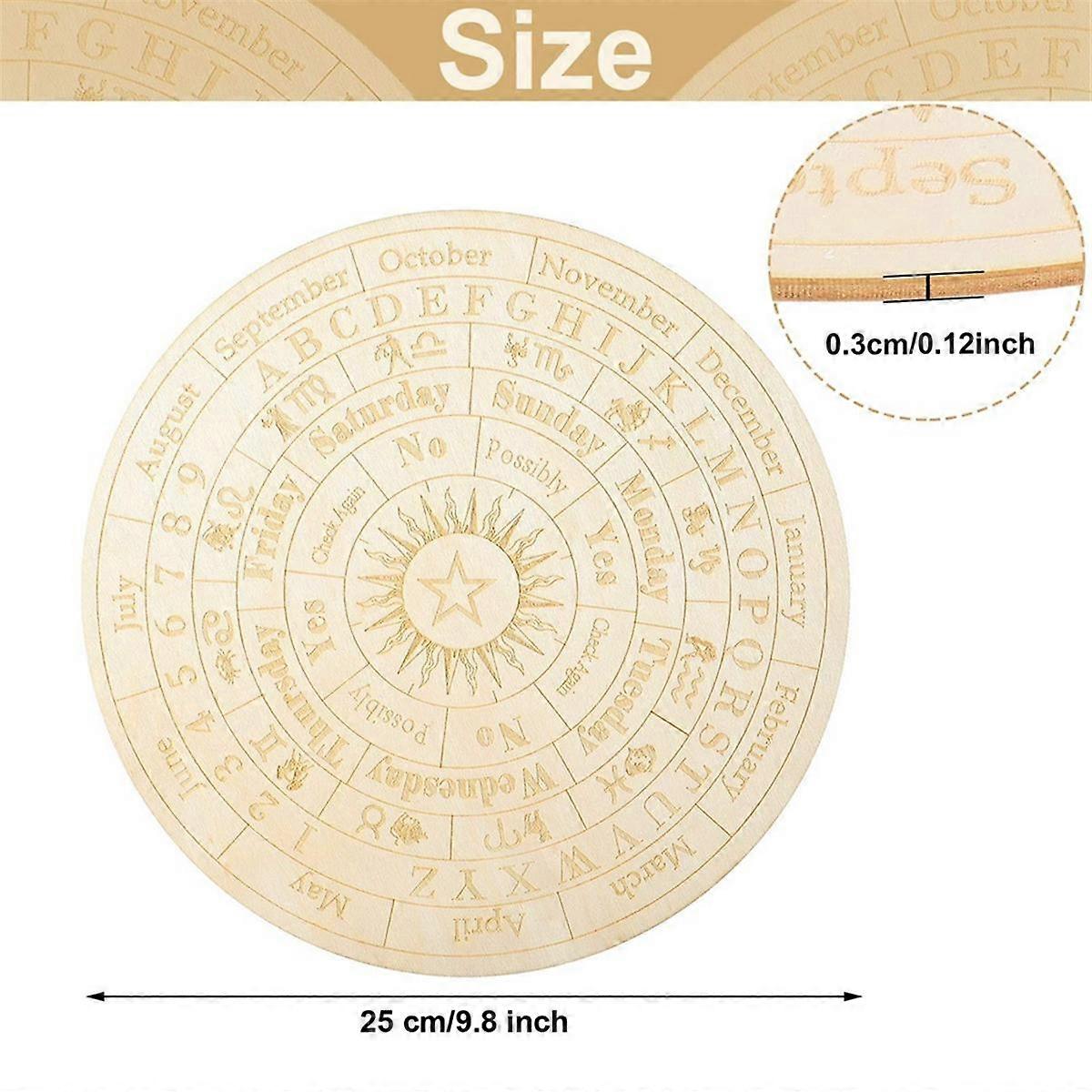 Star Pendulum Board Wooden Dowsing Board Divination Metaphysical ...