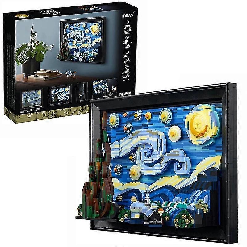 Compatible 21333 Vincent Van Gogh The Starry Night Building Blocks Art ...