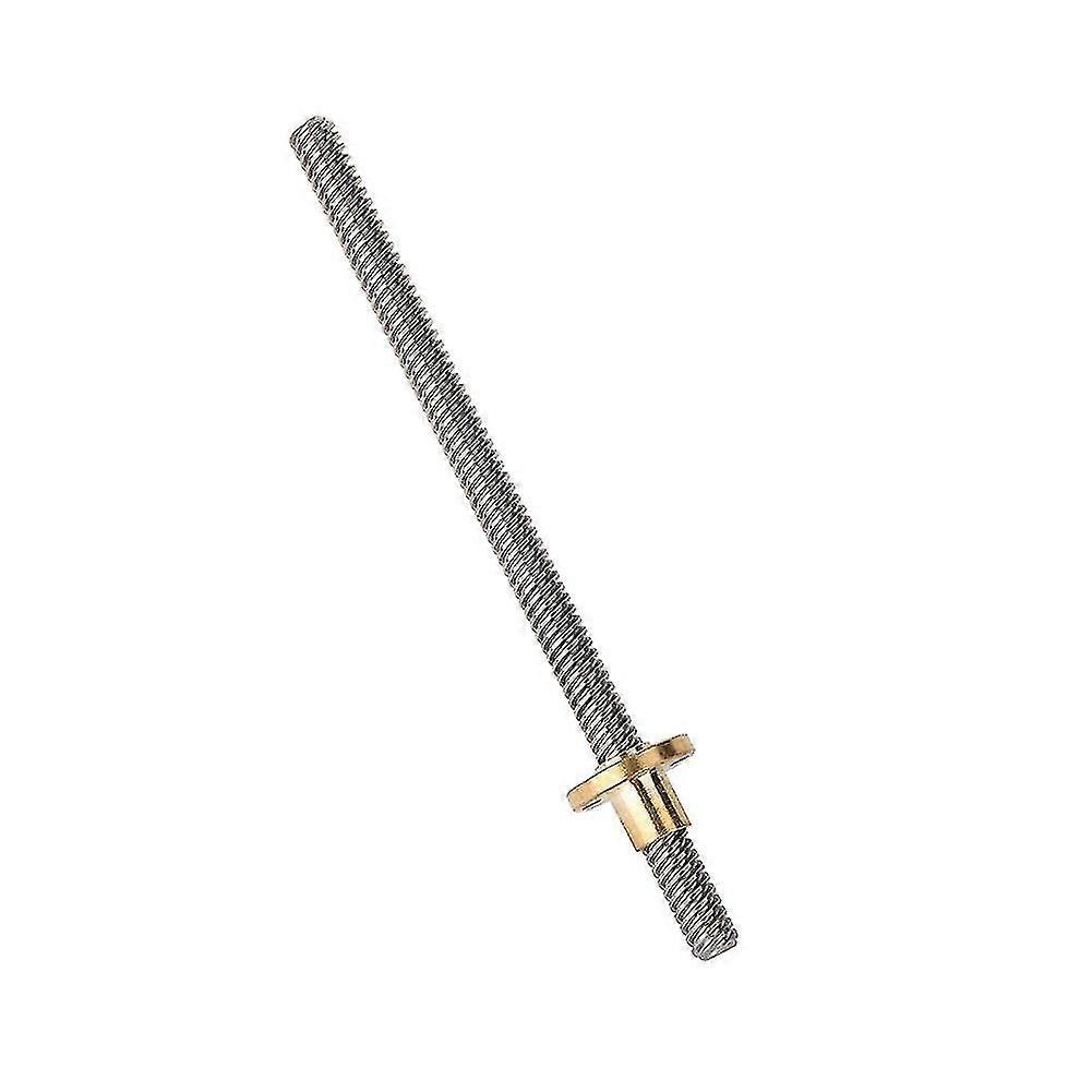 T8 8mm Trapezoidal Stainless Steel Threaded Rod Lead Screw & Brass Nut ...