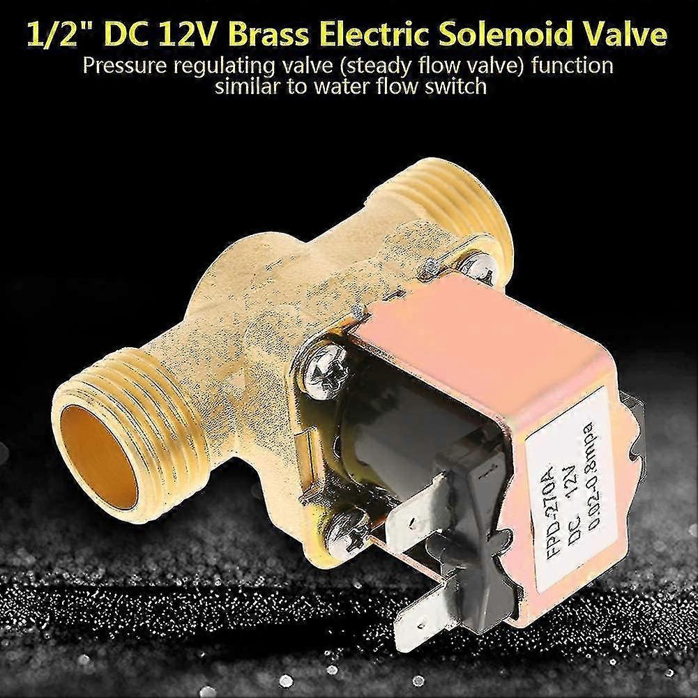 1/2 12v Solenoid Valve - Normally Closed Brass Electric Irrigation D Valve For Control-XinHan ...