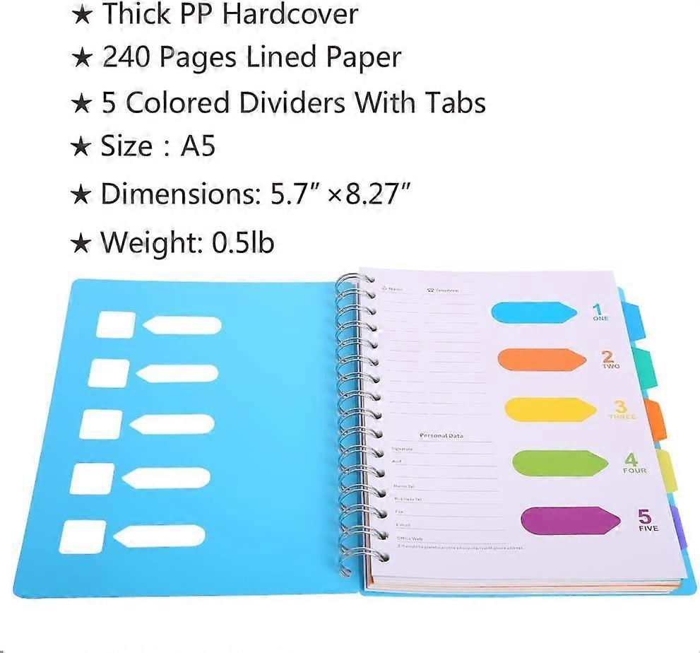 5 Theme Notebooks, A5 Notepad And Spiral Newspaper, Wide Rule ...