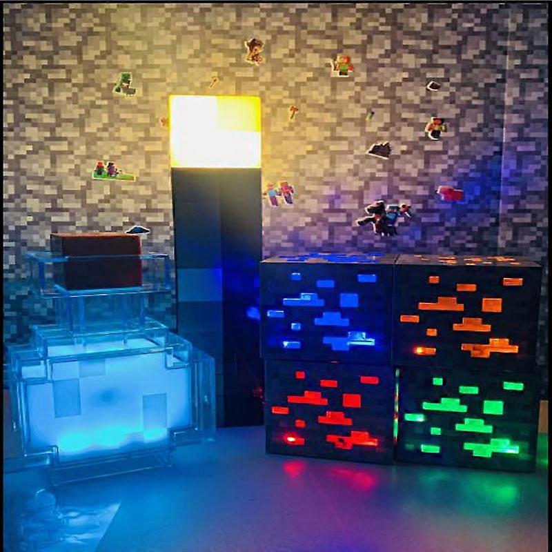 Minecraft Game Night Light Miners Night Lamp Toy Rechargeable ...