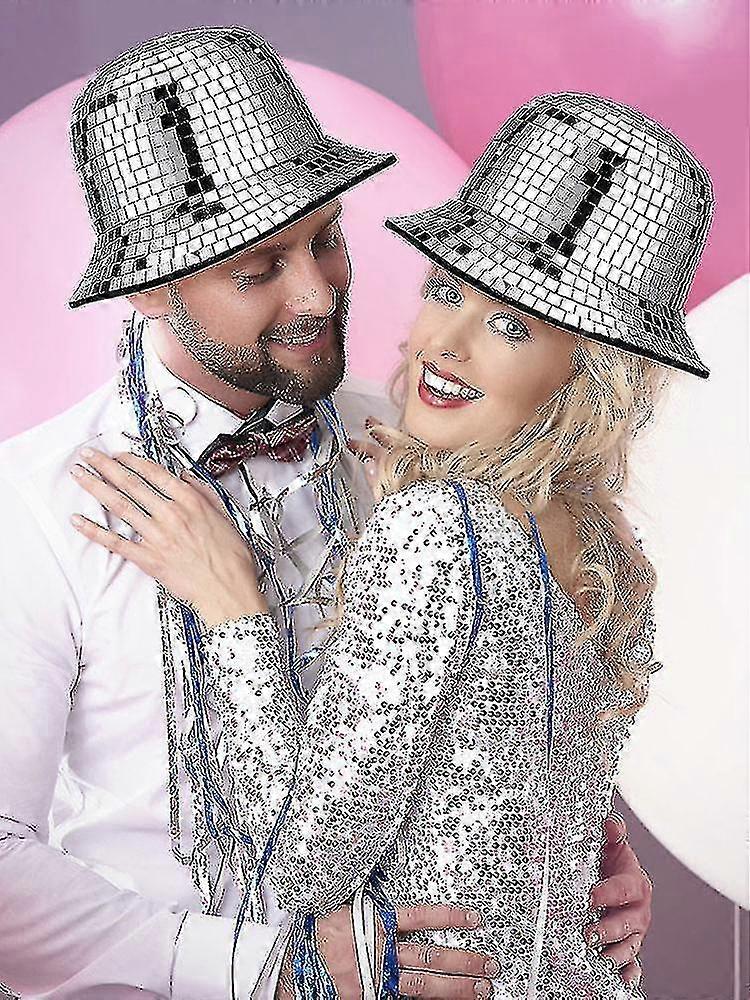 Disco Ball Hat White Sequin Hat Disco Ball Festival Visor Disco Party ...