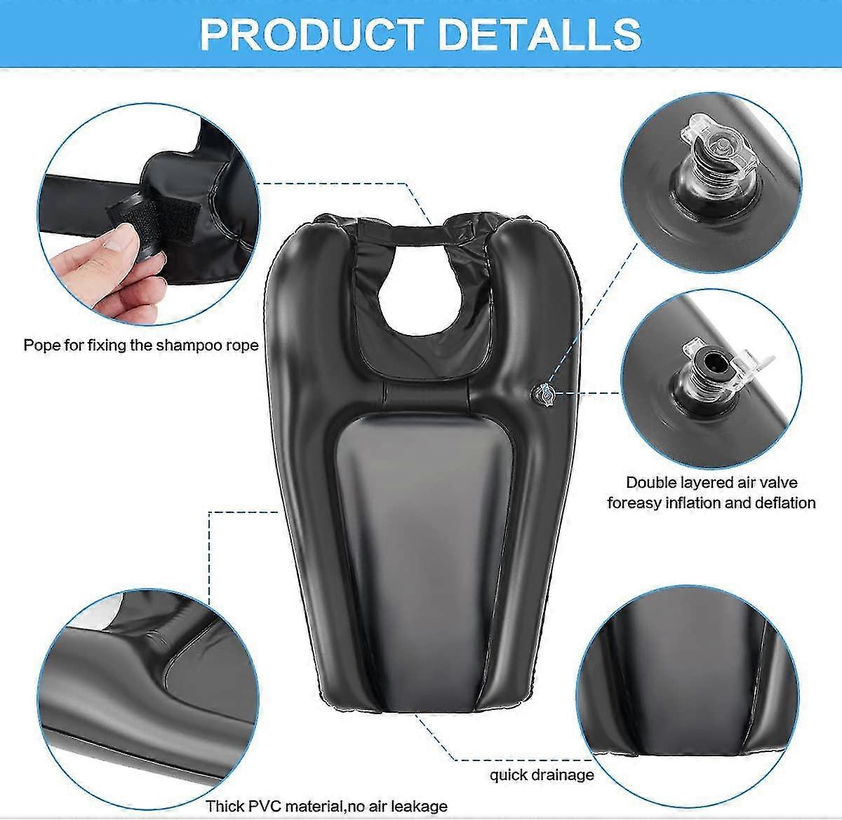 Inflatable Hair Washing Tray Portable Shampoo Bowl Sink For Handicapped ...